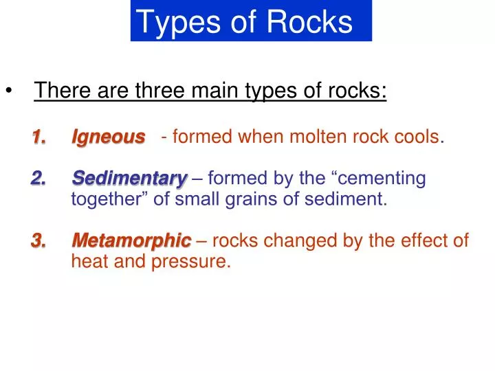 PPT - Types of Rocks PowerPoint Presentation, free download - ID:6660919