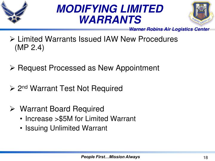 PPT - Air Force Contracting Officer Warrant Procedures PowerPoint ...