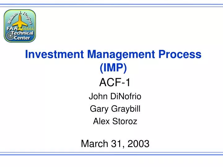 PPT - Investment Management Process (IMP) PowerPoint Presentation, free ...
