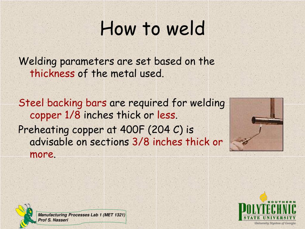 PPT - Manufacturing Processes Lab I MET 1321 Metal Inert Gas Welding ...