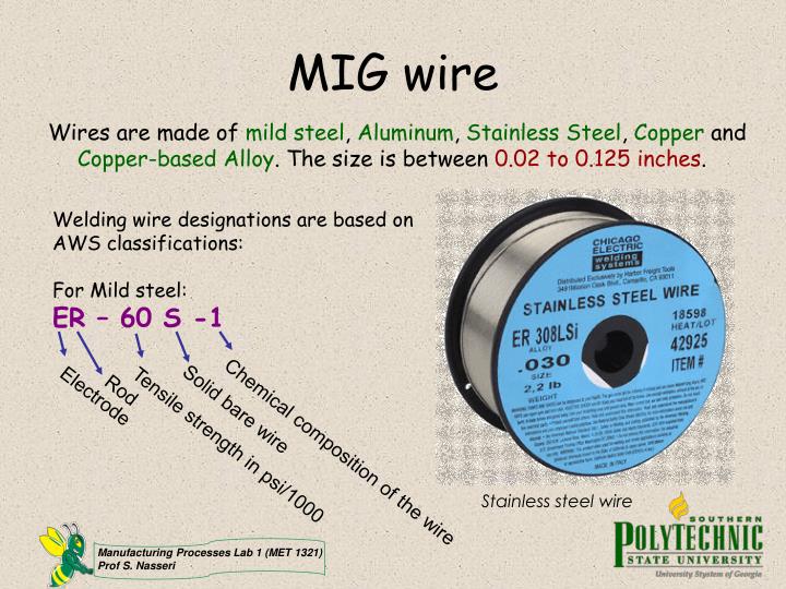 PPT - Manufacturing Processes Lab I MET 1321 Metal Inert Gas Welding ...