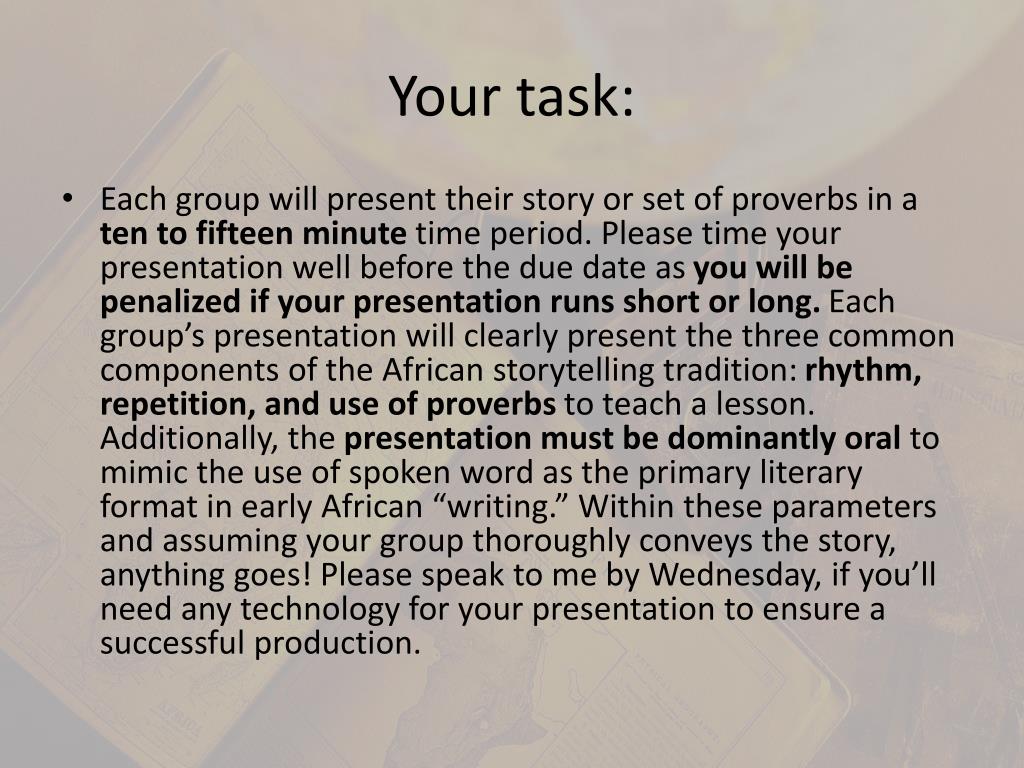 PPT - Oral Tradition of African Literature PowerPoint Presentation ...