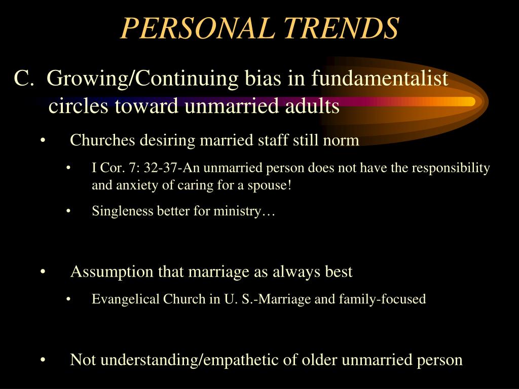 PPT - TRENDS AFFECTING SINGLE ADULT/YOUNG ADULT MINISTRY PowerPoint ...
