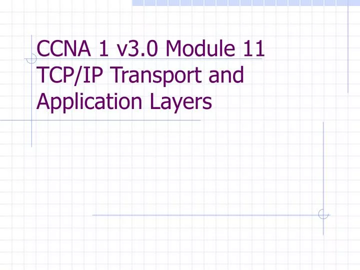 PPT - CCNA 1 v3.0 Module 11 TCP/IP Transport and Application Layers PowerPoint Presentation - ID ...