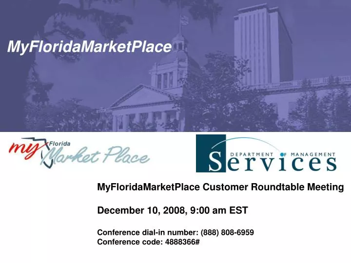 PPT - MyFloridaMarketPlace PowerPoint Presentation, free download - ID ...