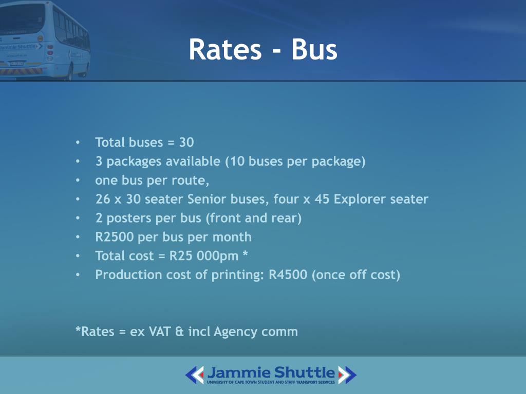 PPT - UCT Jammie Shuttle Advertising PowerPoint Presentation, free ...