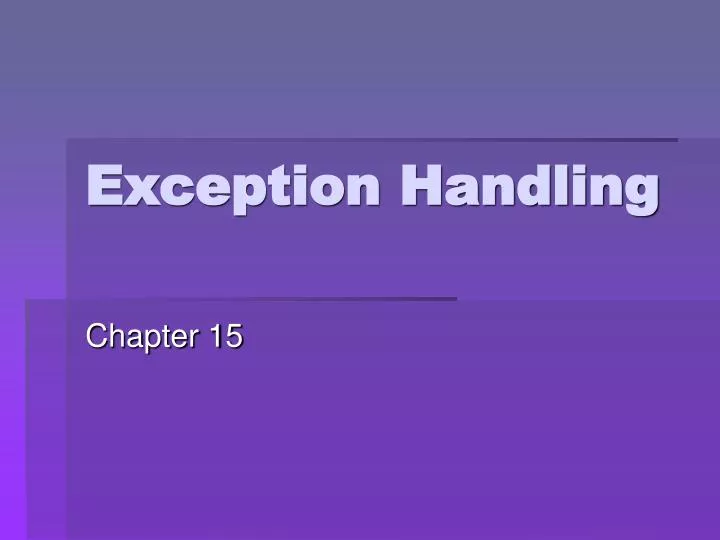 PPT - Exception Handling PowerPoint Presentation, free download - ID ...
