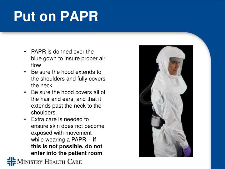 PPT - Donning PPE (with PAPR) PowerPoint Presentation - ID:6665140
