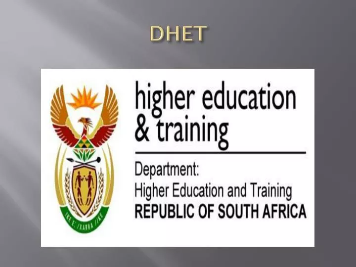 PPT - DHET PowerPoint Presentation, free download - ID:6666254