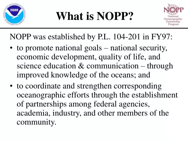 PPT - What is NOPP? PowerPoint Presentation, free download - ID:6666569