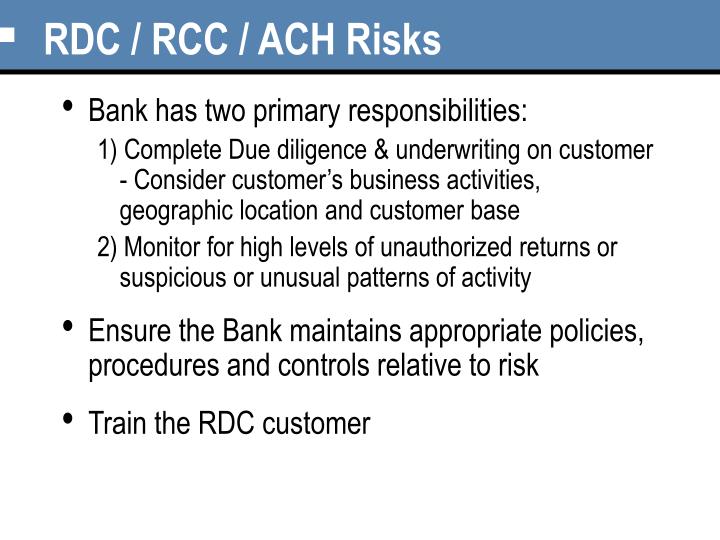PPT - AMLA RDC & ACH BEST PRACTICES TRAINING PowerPoint Presentation ...