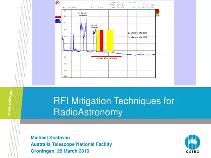 PPT - RFI Mitigation Techniques for RadioAstronomy PowerPoint ...