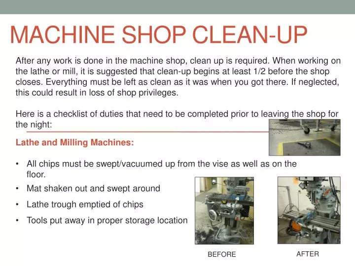 PPT - Machine Shop Clean-Up PowerPoint Presentation, free download - ID ...