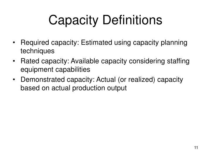 PPT - Capacity Planning: Role in MPC Systems Rough Cut Capacity ...