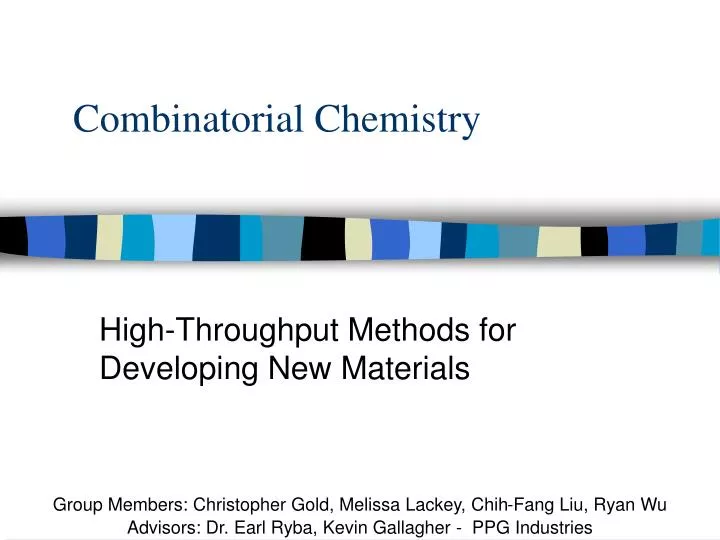 PPT - Combinatorial Chemistry PowerPoint Presentation, free download ...
