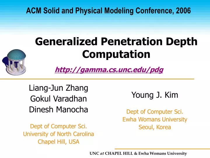 PPT - Generalized Penetration Depth Computation PowerPoint Presentation - ID:6668292