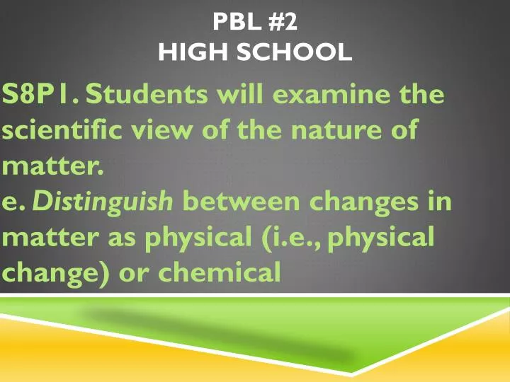 PPT - PBL #2 High School PowerPoint Presentation, free download - ID ...