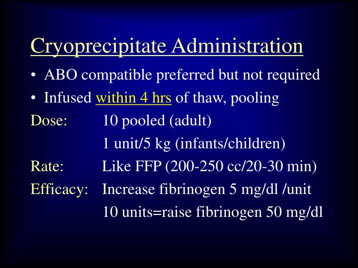 PPT - Cryoprecipitate PowerPoint Presentation - ID:6668393