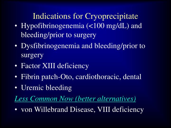 PPT - Cryoprecipitate PowerPoint Presentation - ID:6668393