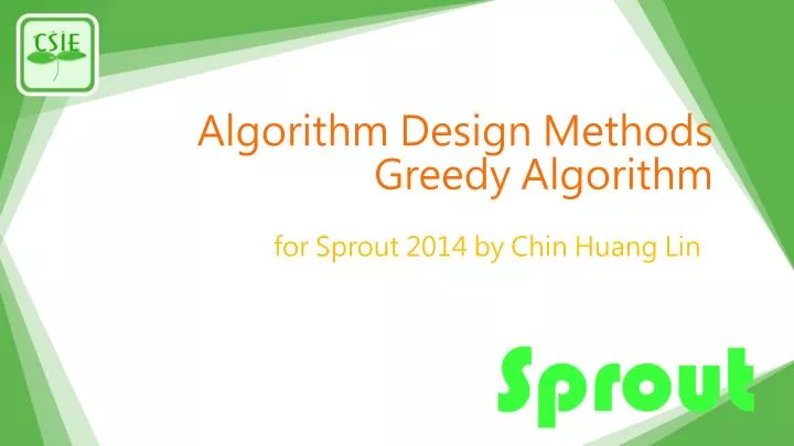 PPT - Algorithm Design Methods Greedy Algorithm PowerPoint Presentation ...
