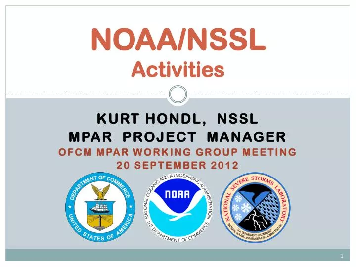 PPT - NOAA/NSSL Activities PowerPoint Presentation, free download - ID ...