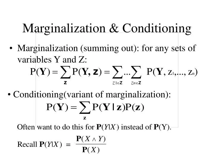 PPT - Marginalization & Conditioning PowerPoint Presentation, free ...