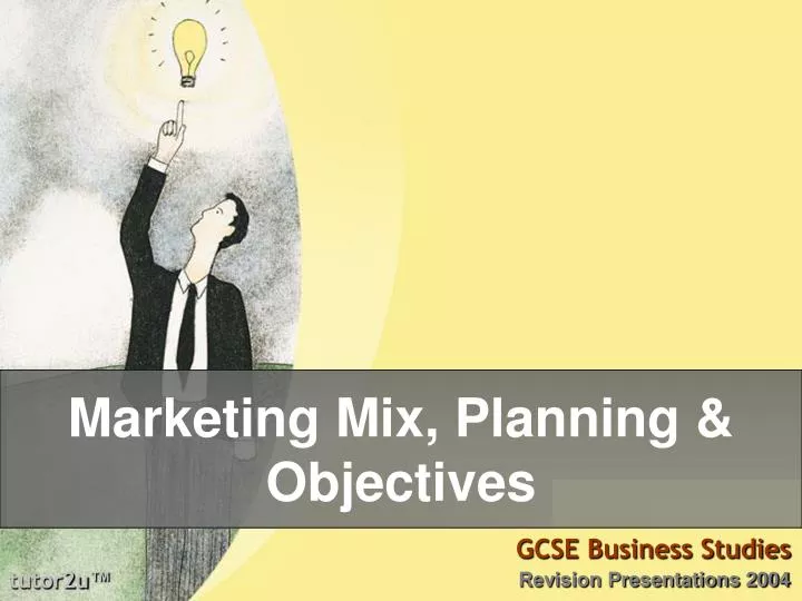 PPT - Marketing Mix, Planning & Objectives PowerPoint Presentation - ID ...