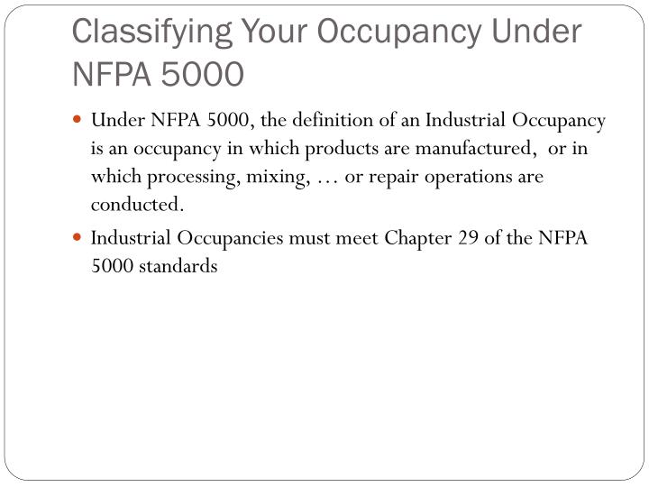 PPT - Occupancy Classification Under NFPA 13 PowerPoint Presentation ...