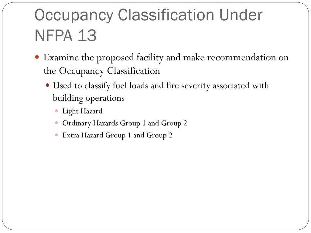 PPT - Occupancy Classification Under NFPA 13 PowerPoint Presentation ... PPT - Occupancy Classification Under NFPA 13 PowerPoint Presentation ...