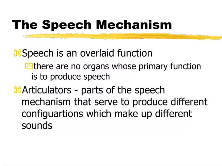 PPT - The Speech Mechanism PowerPoint Presentation, free download - ID ...
