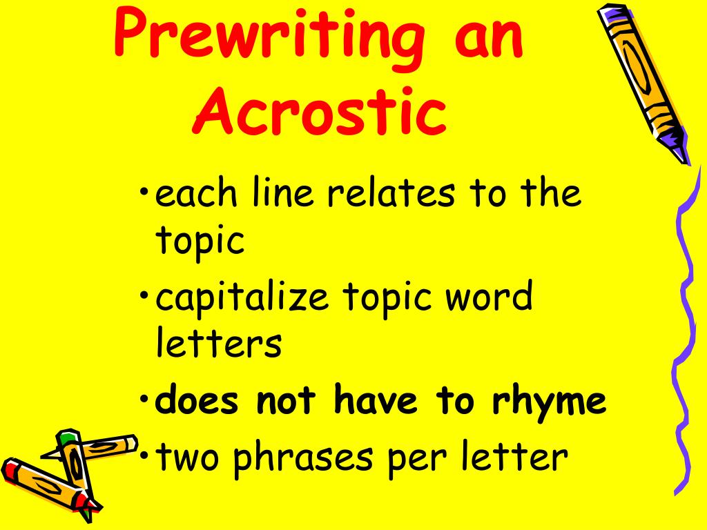 PPT - Acrostic Poetry 5 th Grade PowerPoint Presentation, free download ...