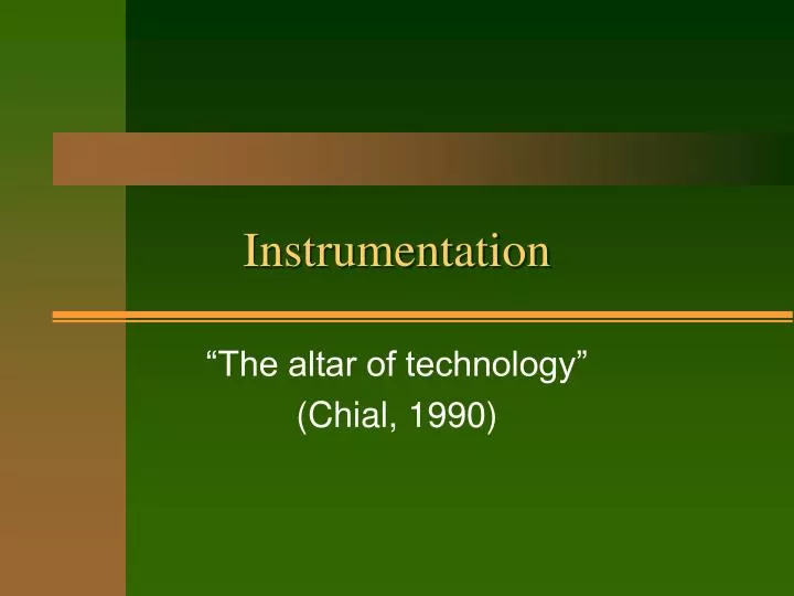 PPT - Instrumentation PowerPoint Presentation, free download - ID:6671457