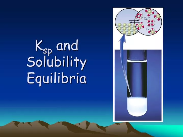 PPT - K sp and Solubility Equilibria PowerPoint Presentation, free ...