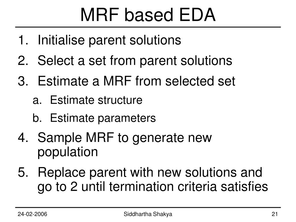 Ppt Estimation Of Distribution Algorithm Based On Markov Random Fields Powerpoint Presentation