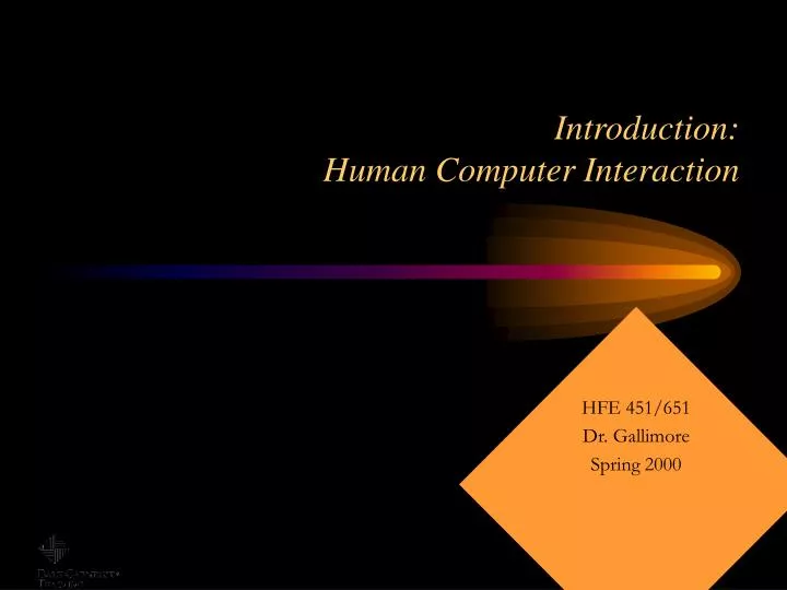 PPT - Introduction: Human Computer Interaction PowerPoint Presentation - ID:6672208