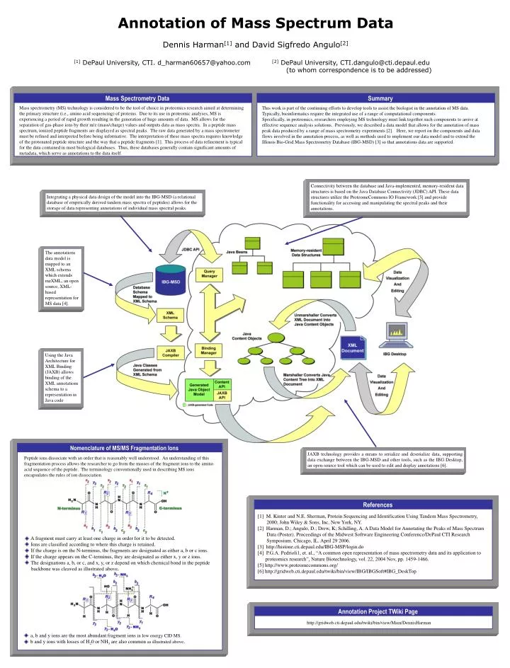 PPT - Annotation of Mass Spectrum Data PowerPoint Presentation, free ...