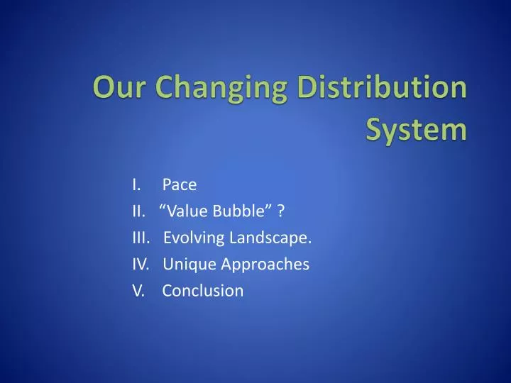 PPT - Our Changing Distribution System PowerPoint Presentation, free ...