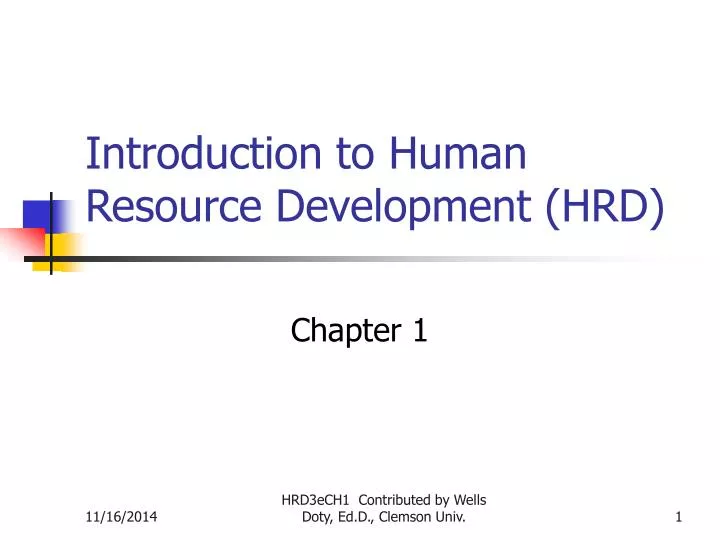PPT - Introduction to Human Resource Development (HRD) PowerPoint ...