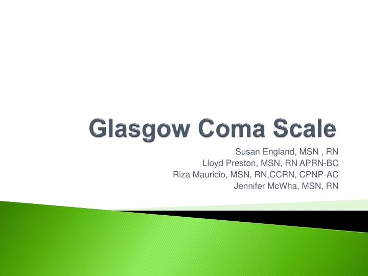 PPT - Glasgow Coma Scale PowerPoint Presentation, free download - ID ...