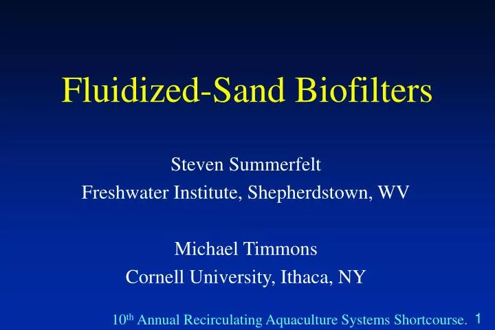 PPT - Fluidized-Sand Biofilters PowerPoint Presentation, free download ...