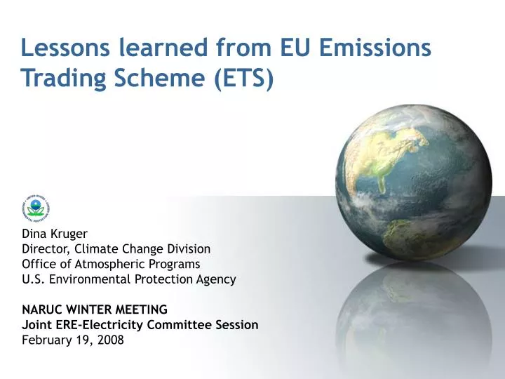 PPT - Lessons learned from EU Emissions Trading Scheme (ETS) PowerPoint ...