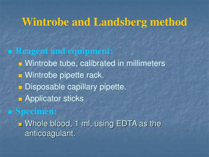 PPT - Erythrocyte Sedimentation Rate (ESR) PowerPoint Presentation - ID ...