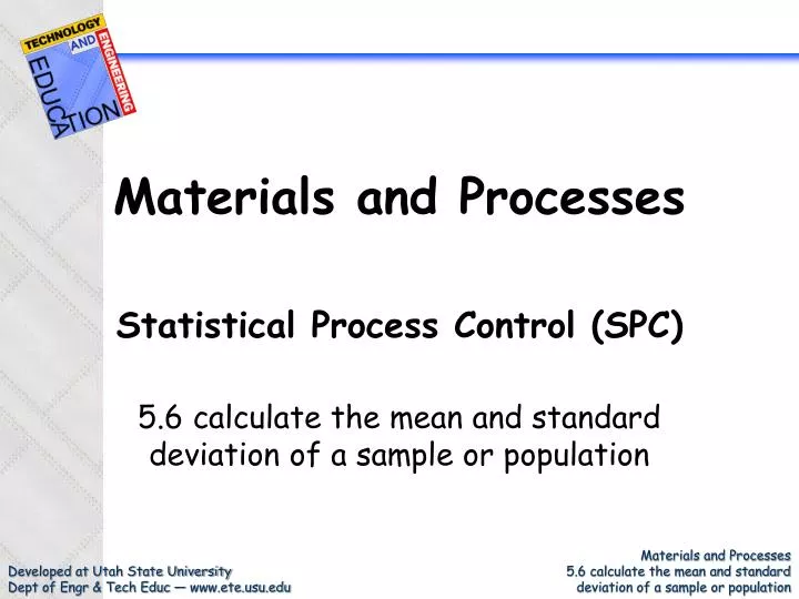 PPT - Materials and Processes PowerPoint Presentation, free download ...