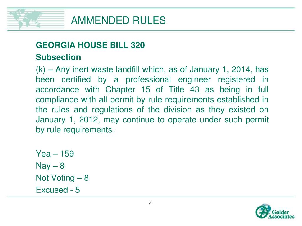 PPT - Georgia Inert Landfill Regulations PowerPoint Presentation, free ...