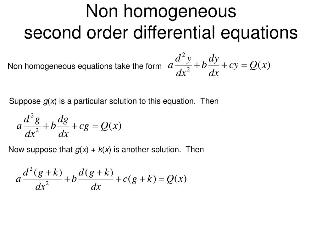 PPT First Order Linear Differential Equations PowerPoint Presentation