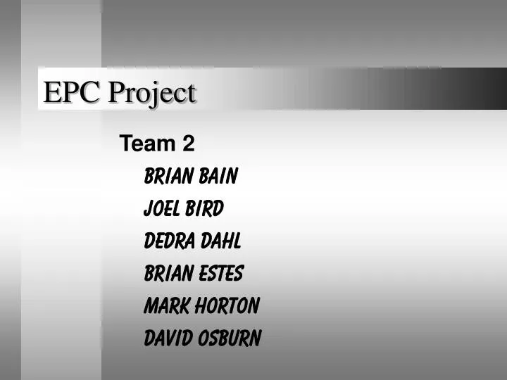 PPT - EPC Project PowerPoint Presentation, free download - ID:6674712