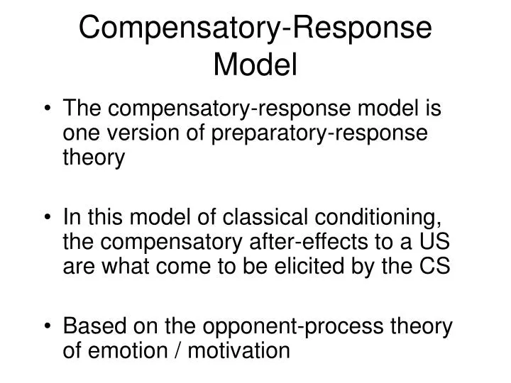 PPT - Compensatory-Response Model PowerPoint Presentation, free ...