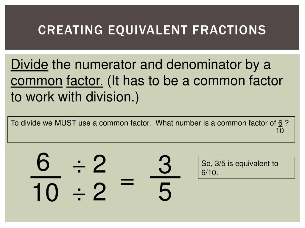 PPT Equivalent Fractions PowerPoint Presentation Free Download ID 