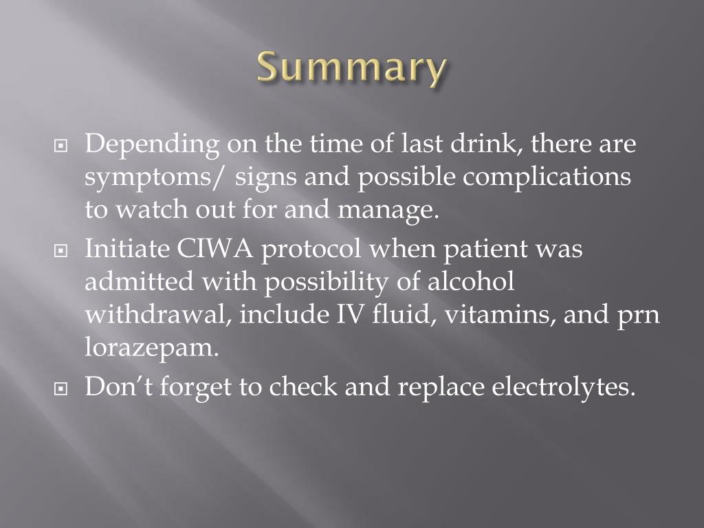 Ppt Alcohol Withdrawal Powerpoint Presentation Free Download Id