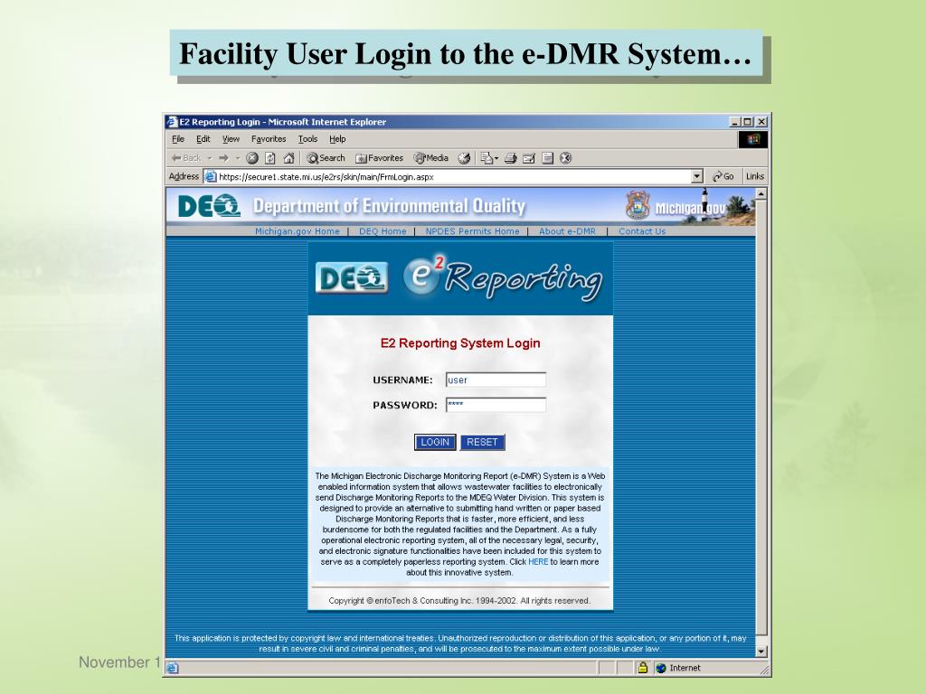 PPT - MICHIGAN’S Electronic Discharge Monitoring Reporting System (e ...